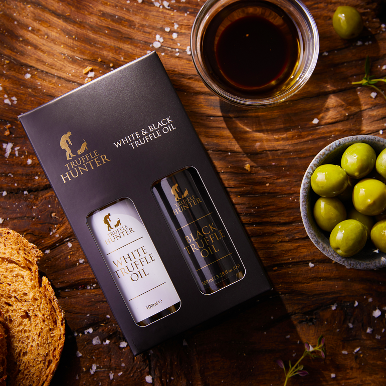 Black & White Truffle Oil Set Gourmet Truffle Oil Gift Collection