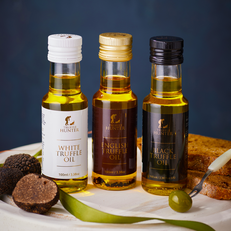 Truffle Oil Selection Gourmet White English & Black Truffle Oil Gift Set